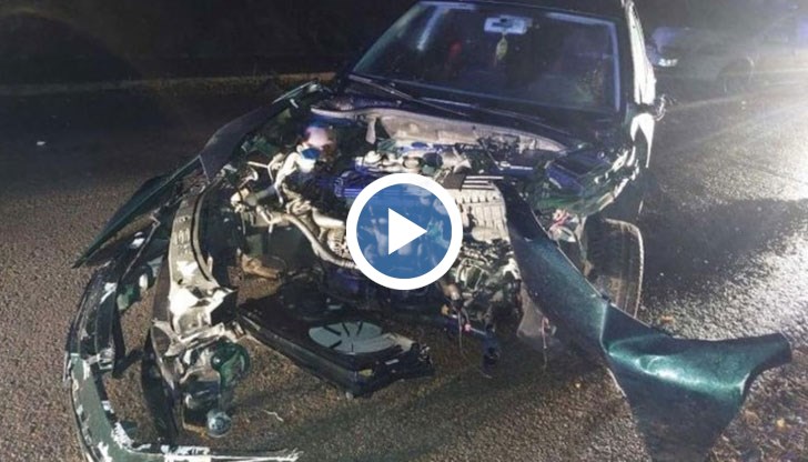 Шофьор без книжка предизвика зрелищна катастрофа с патрулка в Разград